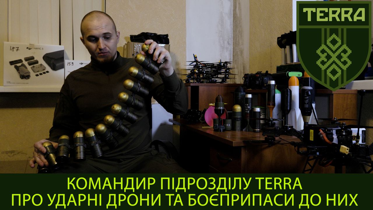 TERRA unit: About attack drones and their ammunition. Practice in the ...
