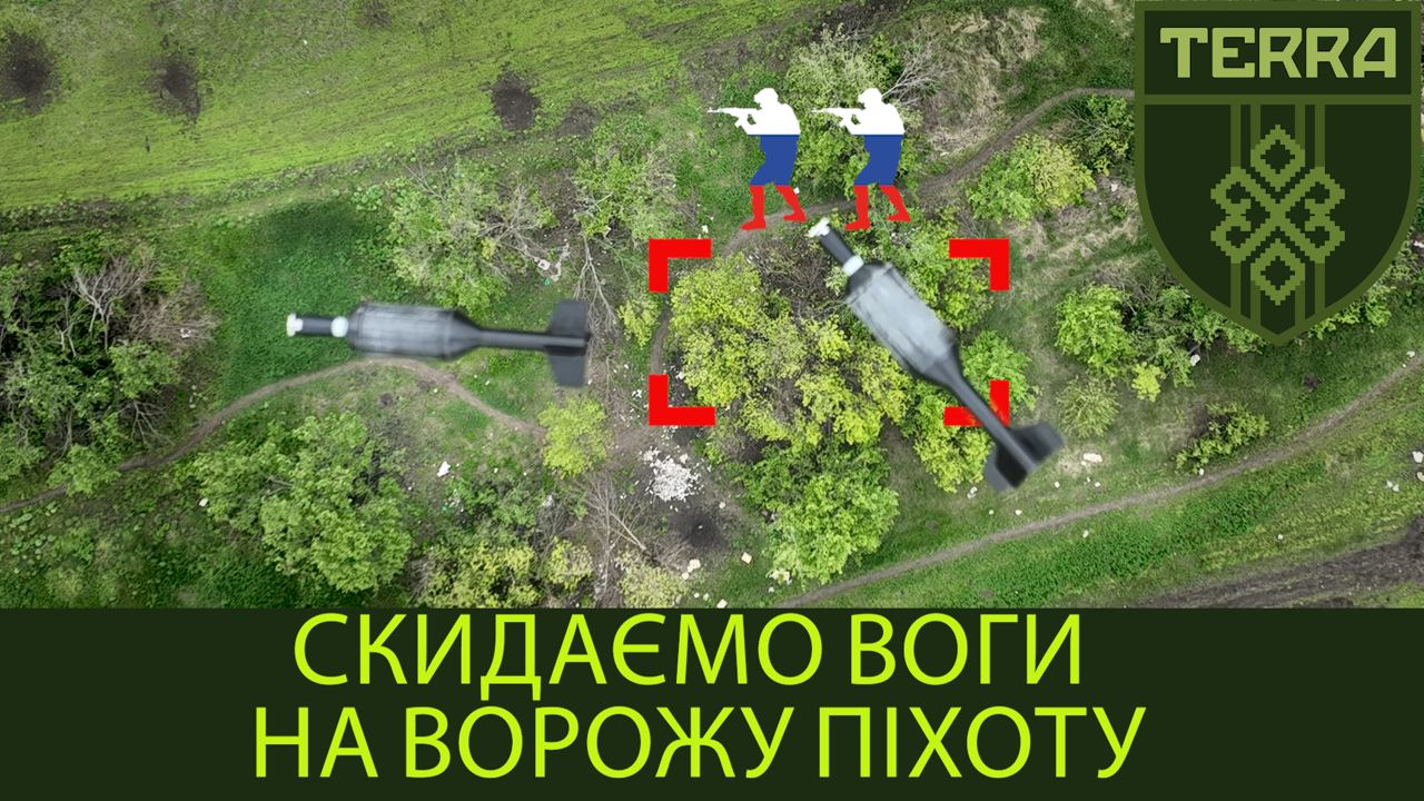 TERRA unit: Dropping VOGs on enemy infantry and ammunition. Bakhmut ...