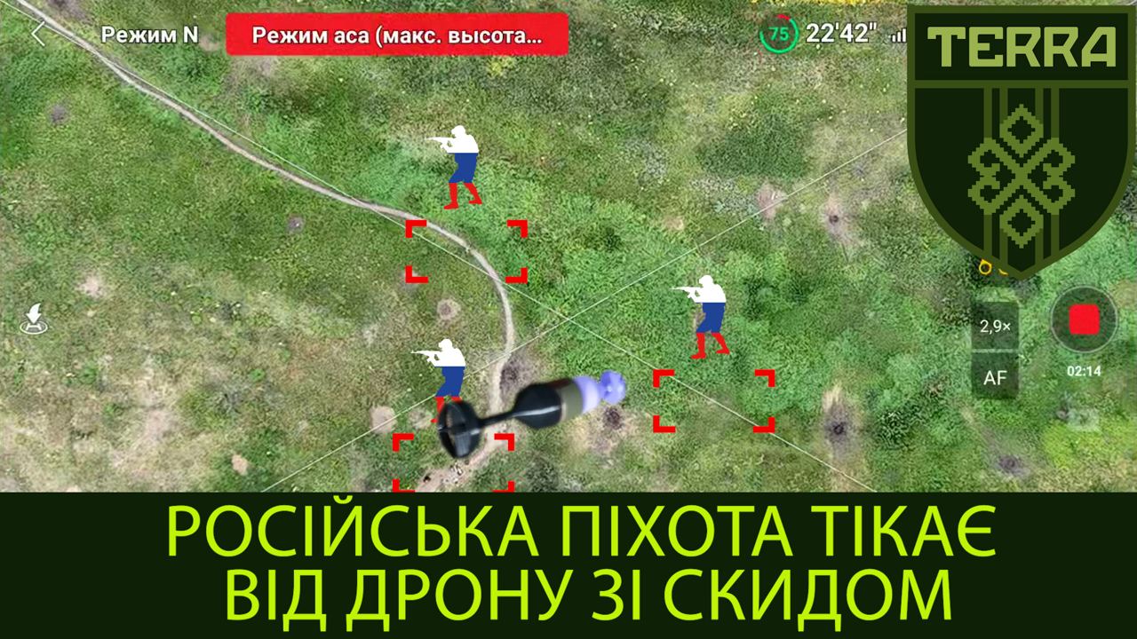 TERRA unit: Bakhmut direction. Dropping bombs from drones on enemy ...